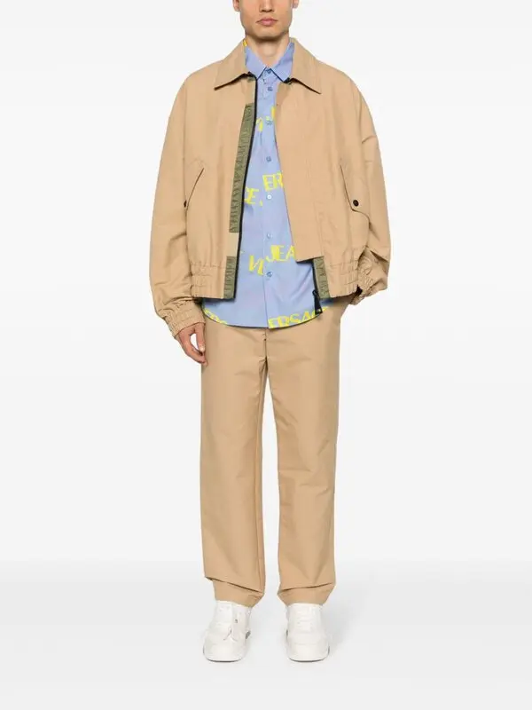 Versace Logo-patch Bomber Jacket