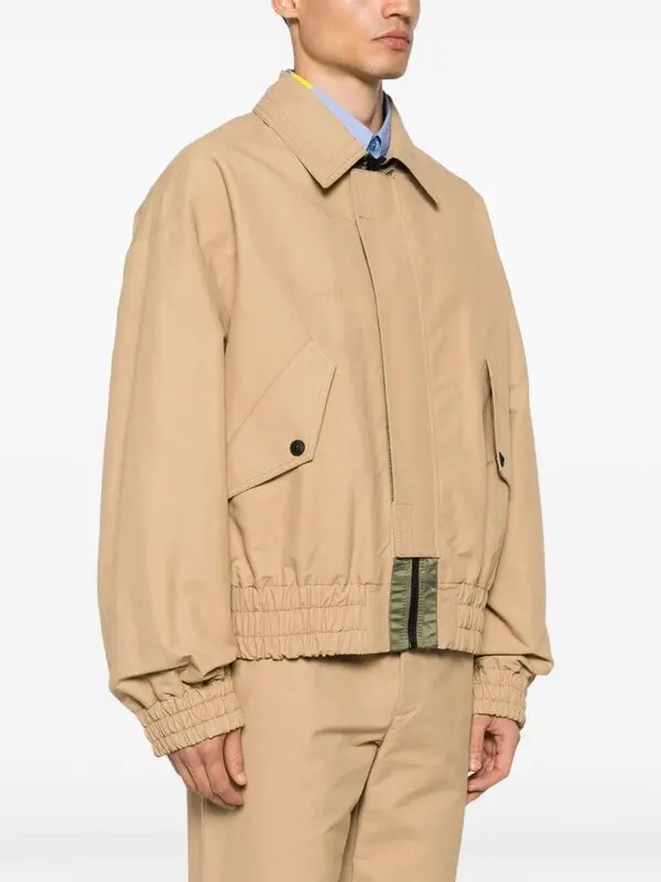 Versace Logo-patch Bomber Jacket
