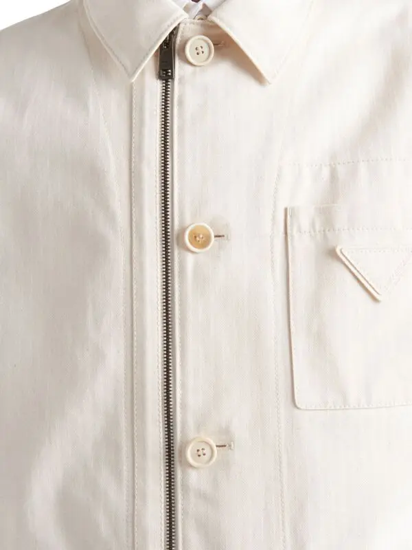 Prada Herringbone Cotton Shirt Jacket