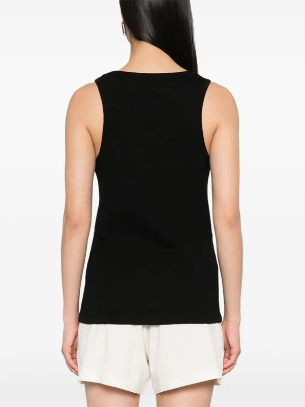 Moncler Logo-embroidered Tank Top - Black