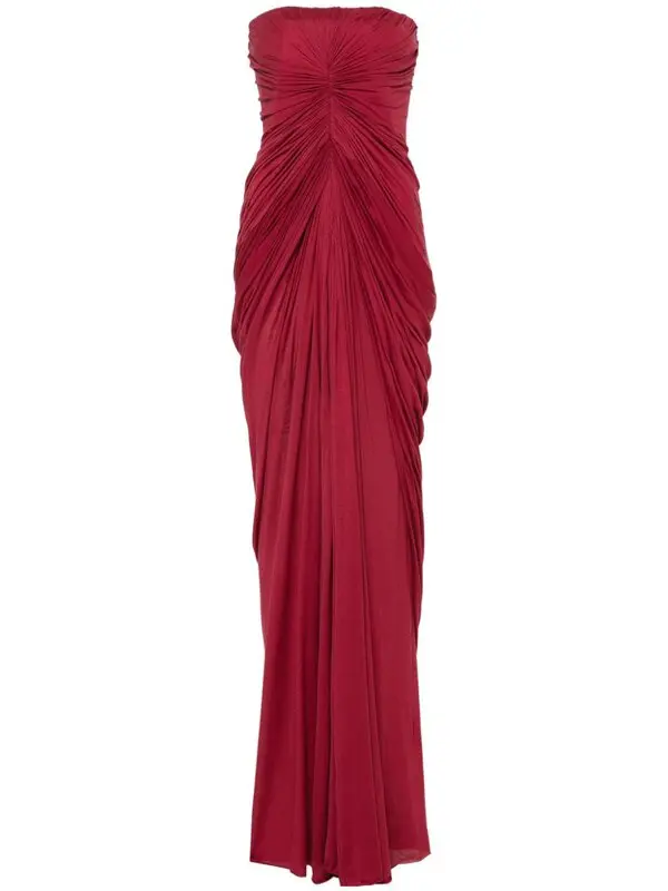 Rick Owens Ruched Bustier Maxi Dress