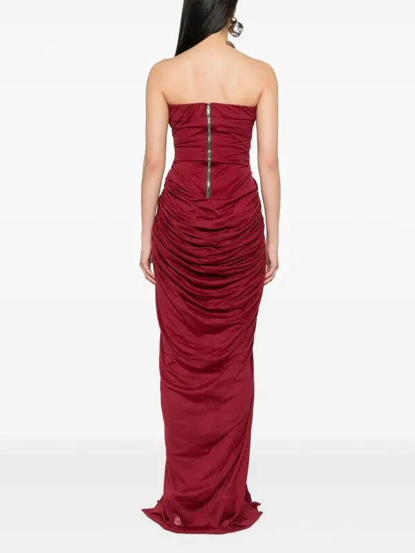 Rick Owens Ruched Bustier Maxi Dress