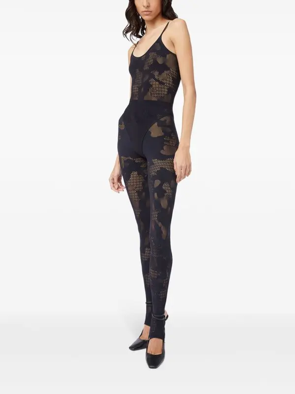 Gcds Camouflage-pattern Mesh Leggings