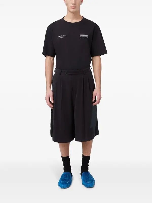 Gcds Framis-tape Pleated Bermuda Shorts