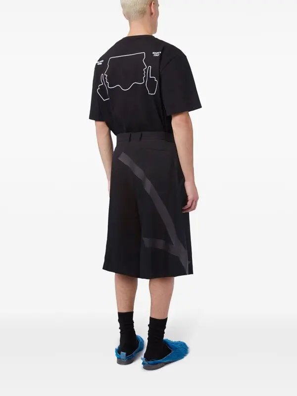 Gcds Framis-tape Pleated Bermuda Shorts