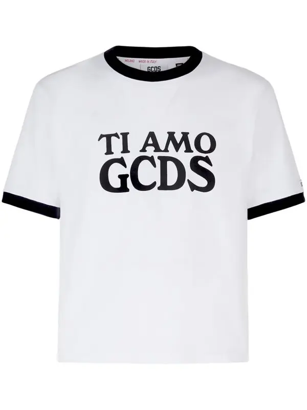 Gcds Slogan-print Cotton T-shirt