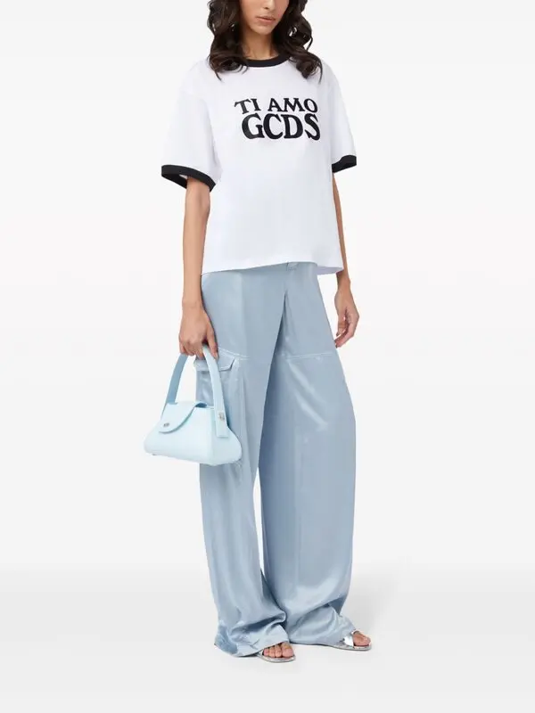 Gcds Slogan-print Cotton T-shirt