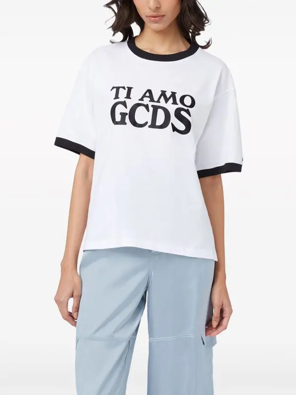 Gcds Slogan-print Cotton T-shirt