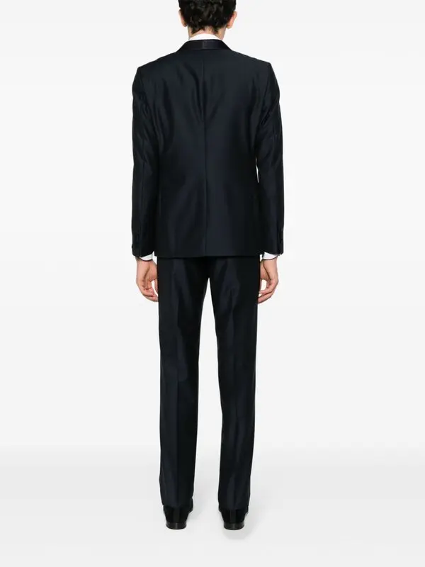 Tagliatore Single-breasted Wool Suit - Blue