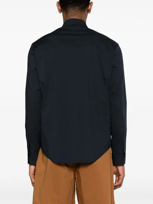 Aspesi Pocket-detailed Poplin Shirt - Blue