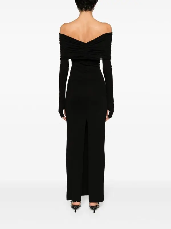 MANURI Amara Buckle Maxi Dress - Black