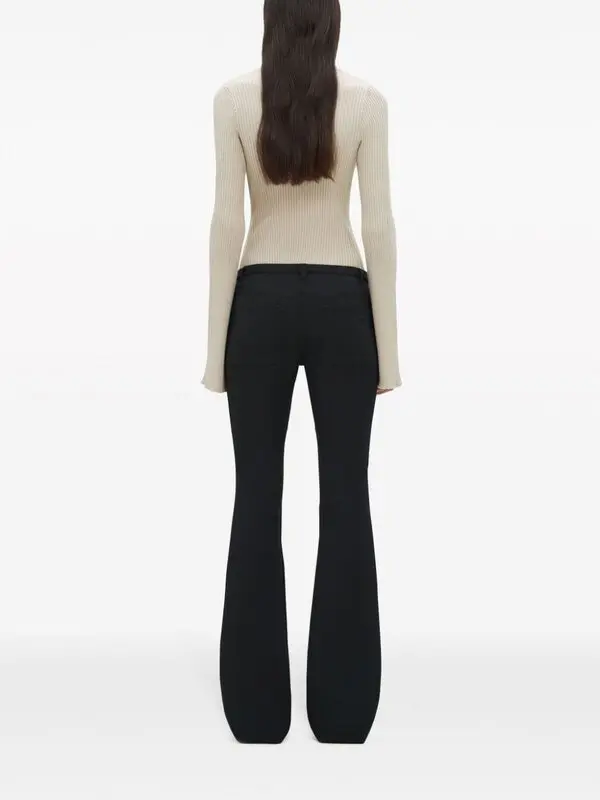 COURREGES Ribbed-knit Bodysuit - Neutrals