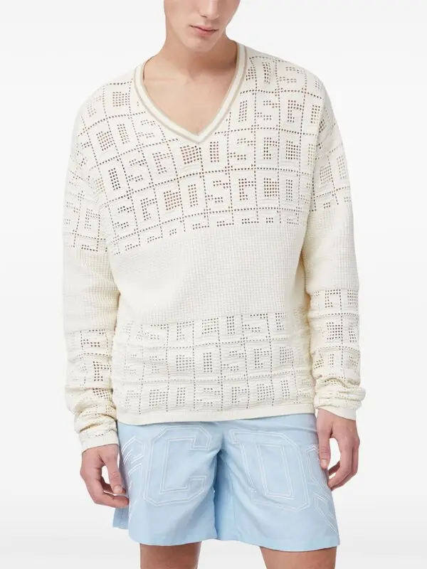 Gcds Monogram Macramé Jumper