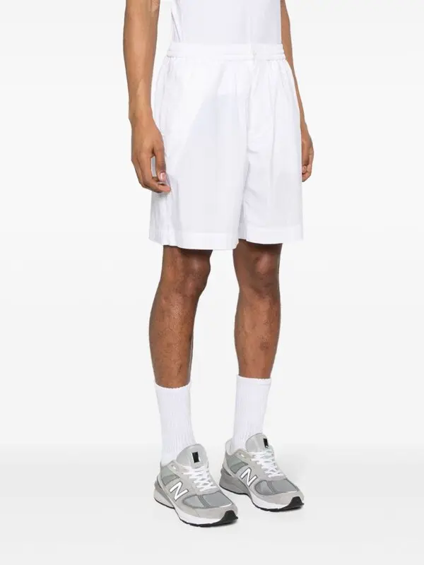 Aspesi Elasticated-waist Poplin Shorts - White