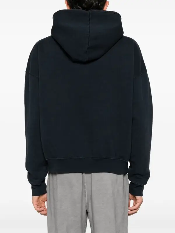 Rhude Nautical-Print Cotton Hoodie - Black | Editorialist