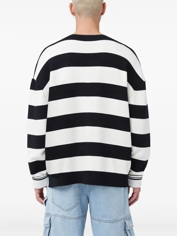 Gcds Striped Logo Appliqué Sweatshirt