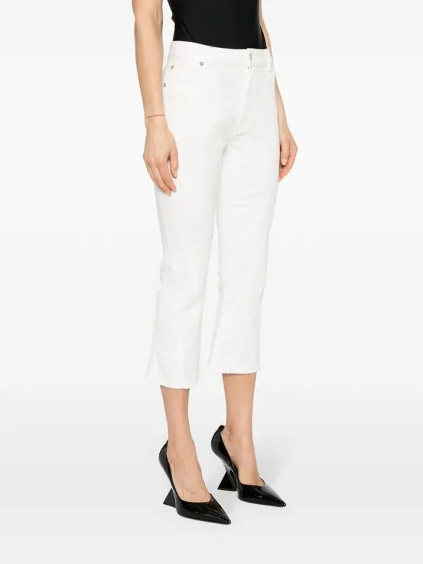 MUGLER High-rise Cropped Jeans - White