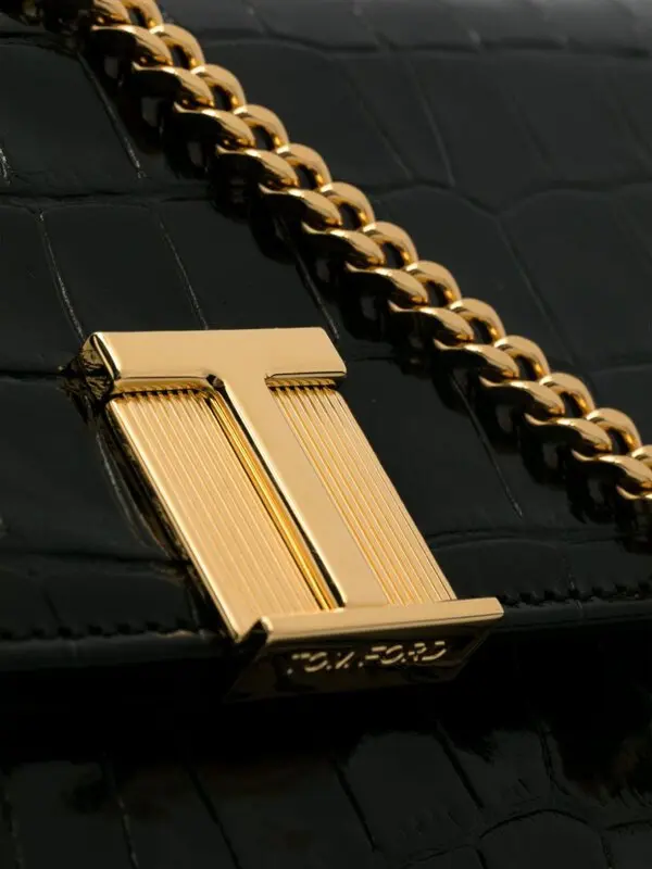 TOM FORD Croc-embossed Shoulder Bag