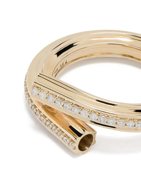 Adina Reyter 14kt Yellow Diamond Macaroni Eternity Ring