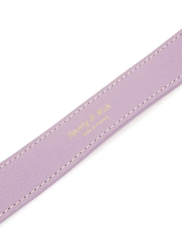 SPORTY & RICH Double-buckled Leather Dog Collar