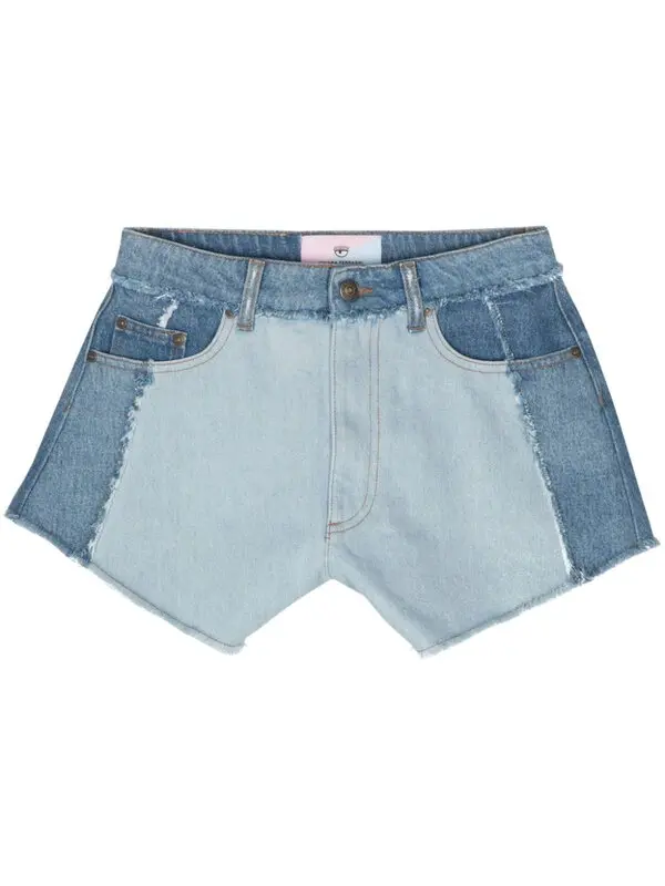 CHIARA FERRAGNI Logo-patch Denim Shorts