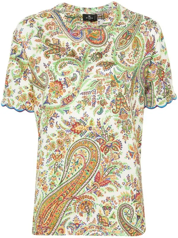 Etro Paisley Print Cotton T-shirt