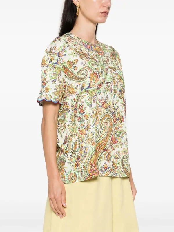 Etro Paisley Print Cotton T-shirt