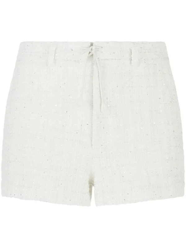 Gcds Sequin-embellished Tweed Shorts