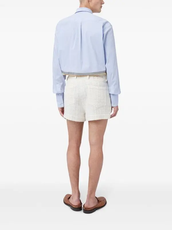 Gcds Sequin-embellished Tweed Shorts