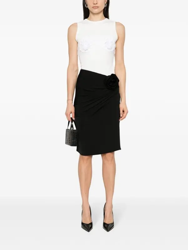 Magda Butrym Crochet-appliqué Tank Top - Black