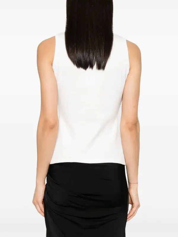 Magda Butrym Crochet-appliqué Tank Top - Black