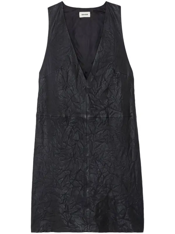 Zadig&Voltaire V-neck Leather Minidress