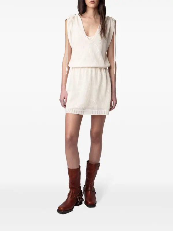 Zadig&Voltaire Alanis Crochet-knit Minidress