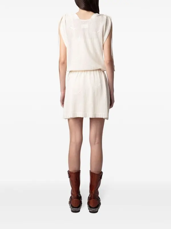 Zadig&Voltaire Alanis Crochet-knit Minidress