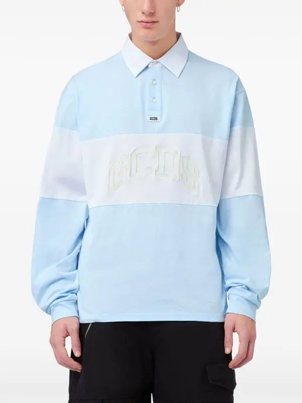 Gcds Logo-embroidered Cotton Polo Shirt