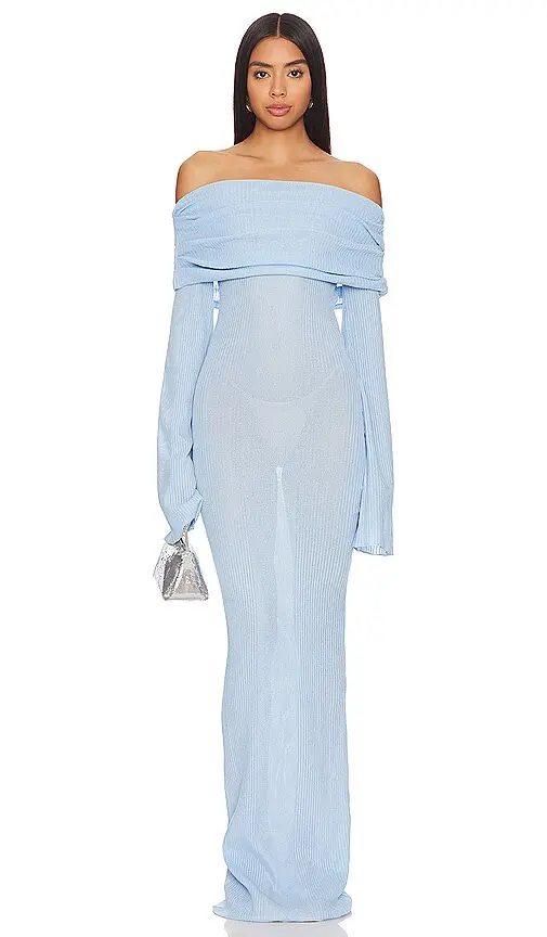 SEROYA Galleria Maxi Dress - Powder Blue