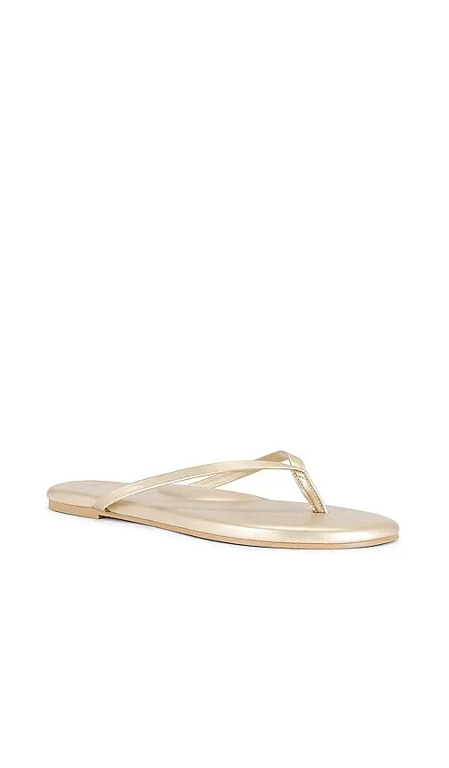 SOLEI SEA Indie Thong Sandals In Metallic - Champagne