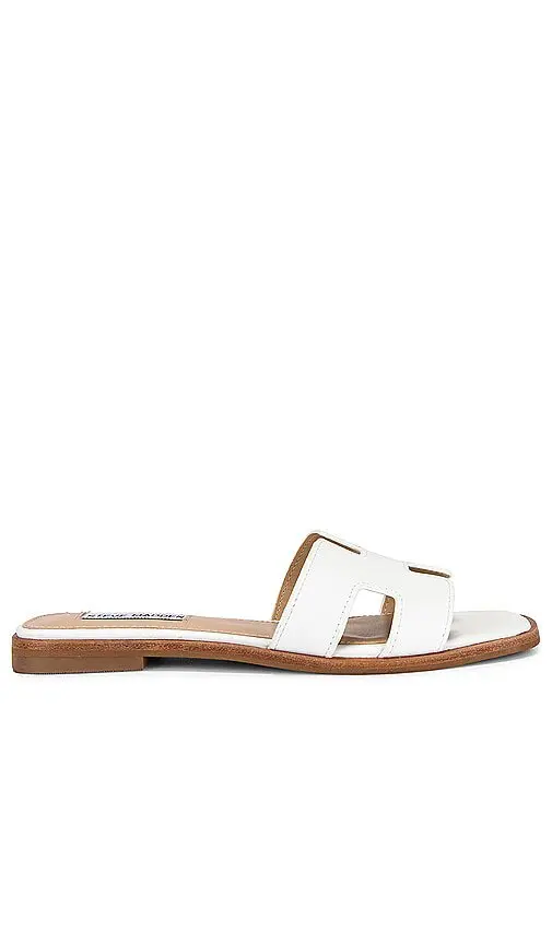 Steve Madden Hadyn Slide Sandal - White Leather