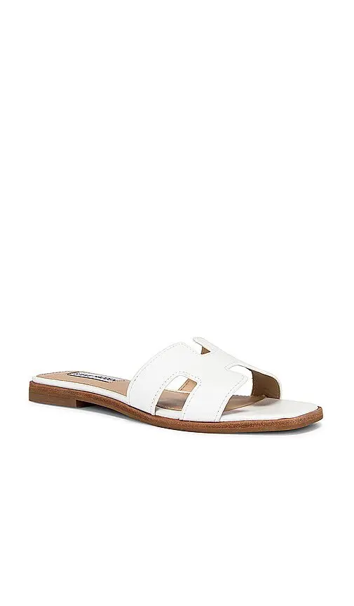 Steve Madden Hadyn Slide Sandal - White Leather