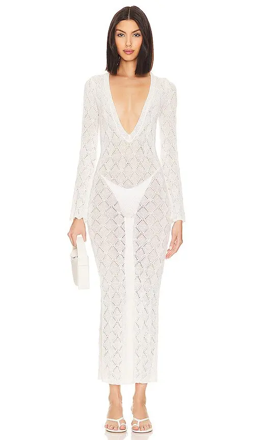 english factory women's gridded organza tiered maxi dress Gridded Organza Tiered Maxi Dress