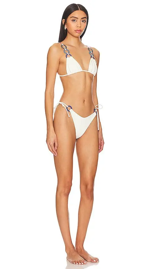SAUDADE Rainbow Bikini Set With Acrylic O-ring Accents