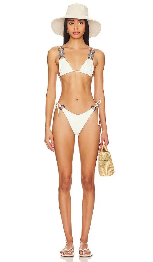 SAUDADE Rainbow Bikini Set With Acrylic O-ring Accents