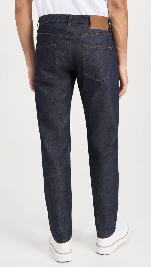 Naked & Famous Denim Easy Guy Dirty Fade Selvedge Jeans - Indigo/white