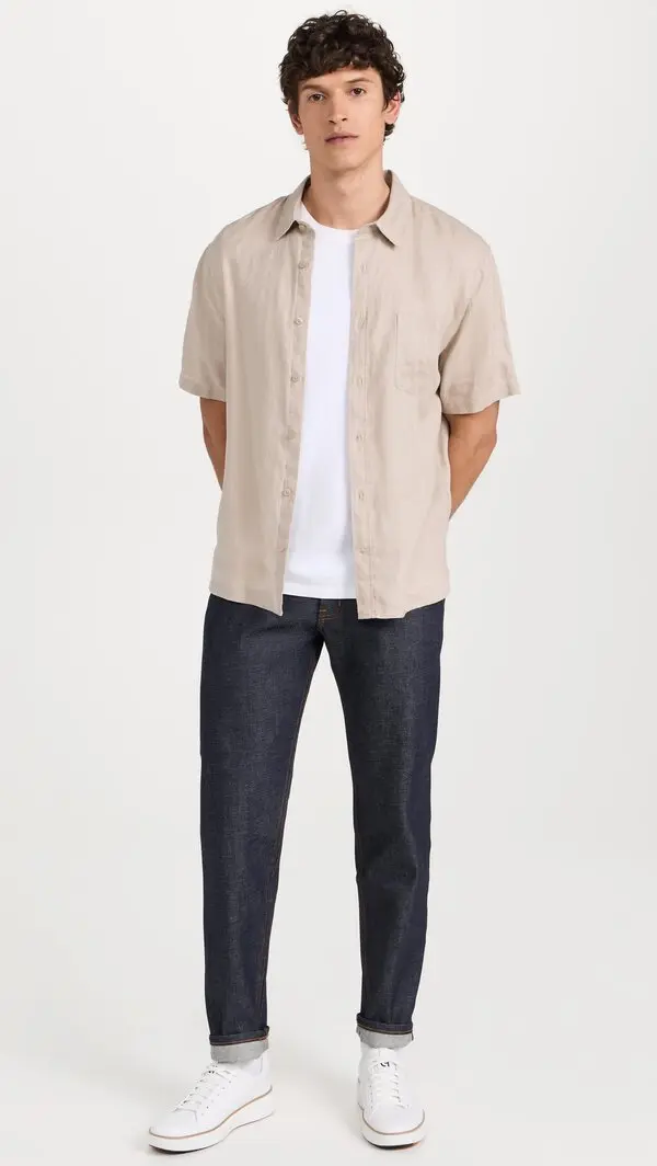 Naked & Famous Denim Easy Guy Dirty Fade Selvedge Jeans - Indigo/white