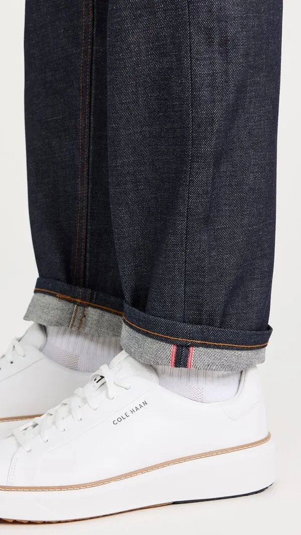 Naked & Famous Denim Easy Guy Dirty Fade Selvedge Jeans - Indigo/white