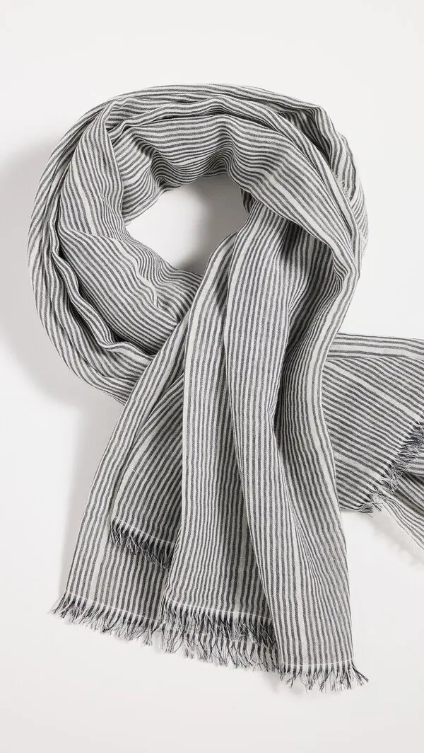 Vince Cotton Micro Stripe Scarf