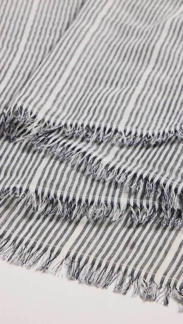 Vince Cotton Micro Stripe Scarf