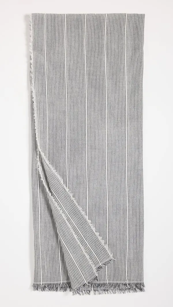 Vince Cotton Micro Stripe Scarf