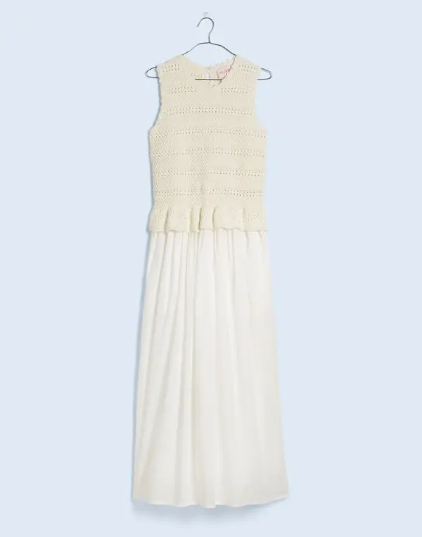 Madewell Banjanan Heather Crochet Dress In Cream - 50% Off | Editorialist