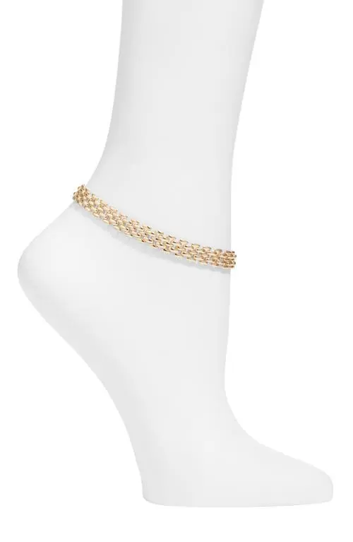 Jenny Bird Francis Mesh Chain Anklet - Gold